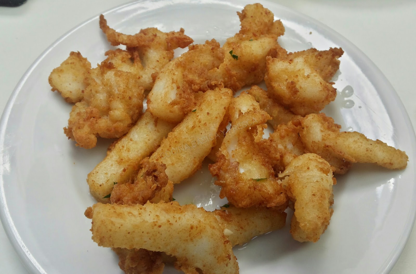 Cocina Basica y Fresca: SEPIA REBOZADA AL AJILLO CBF@