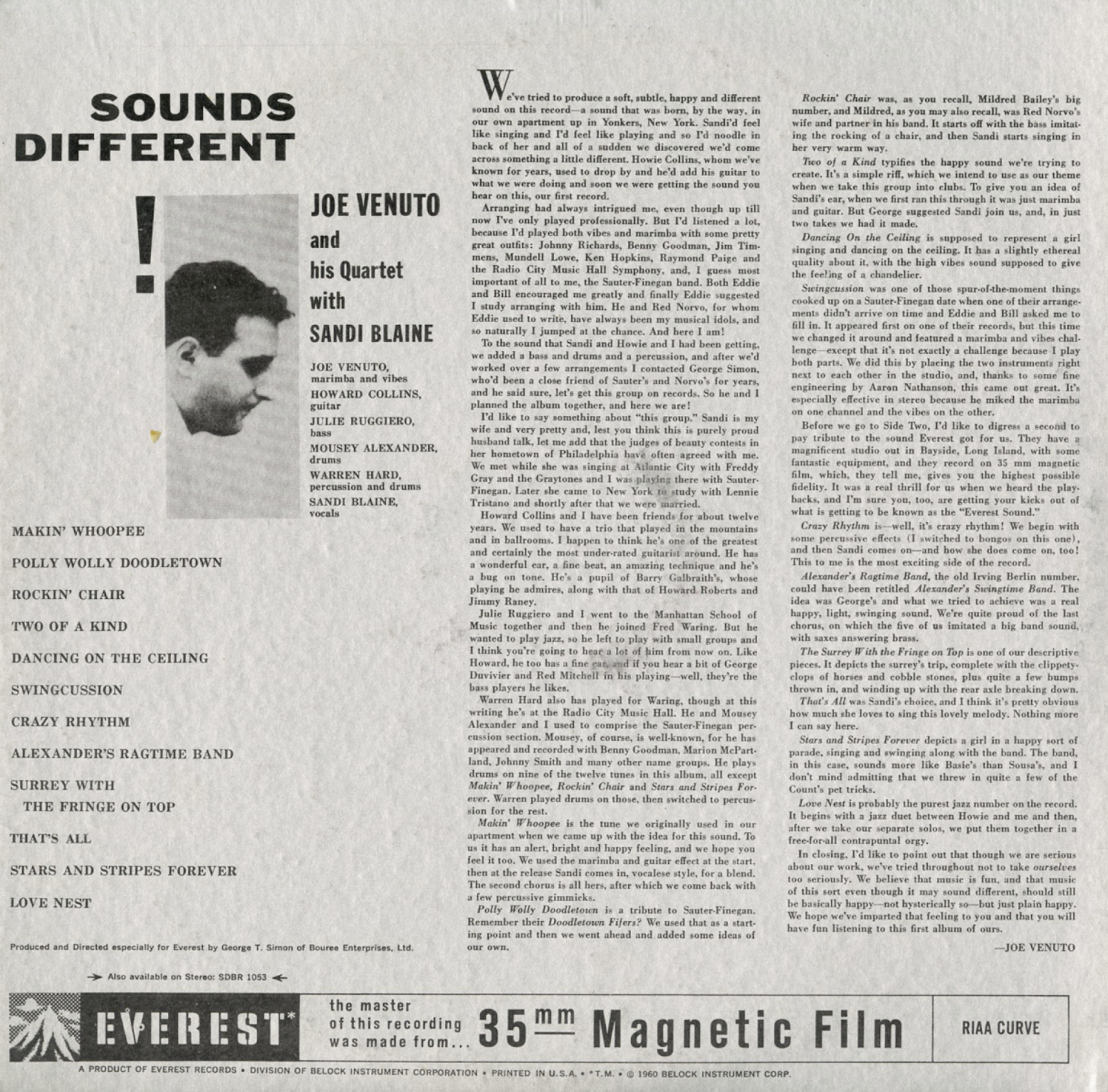 Unearthed In The Atomic Attic: Sounds Different! - Joe Venuto