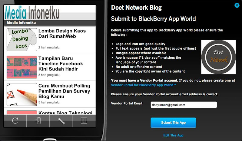 Membuat Aplikasi Blog Di Blackberry | Ceps ibo Blog