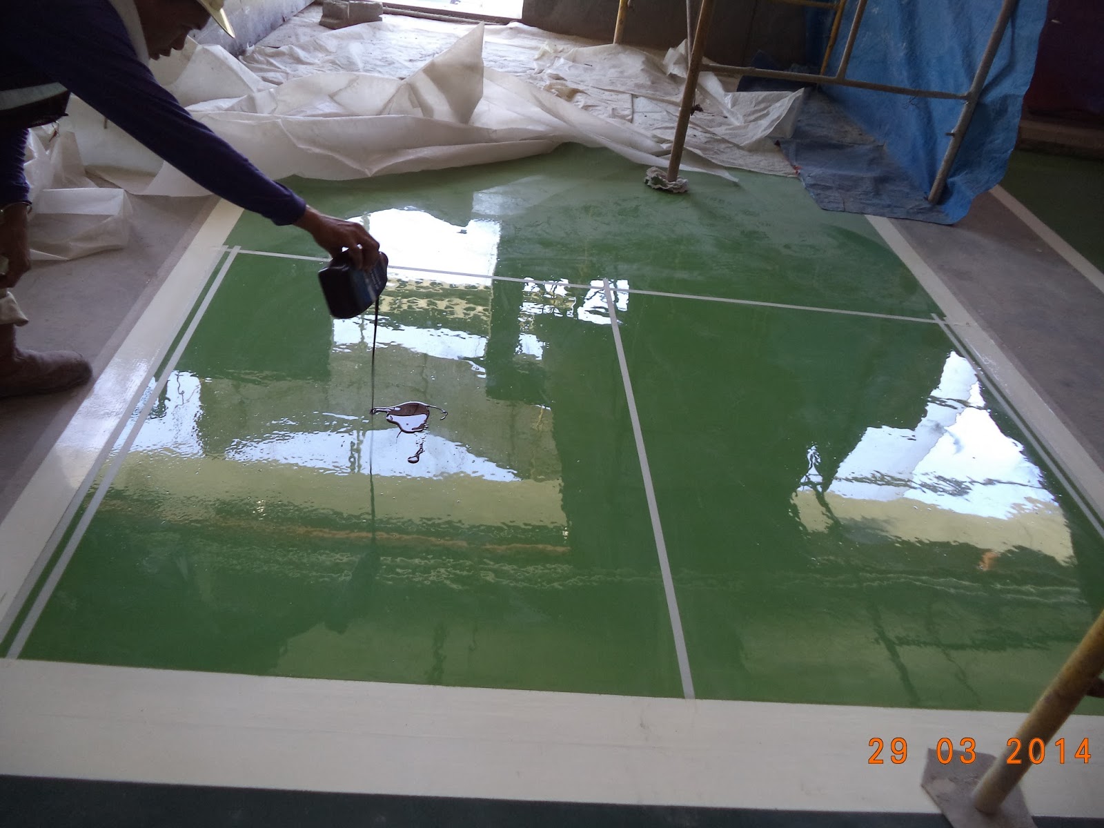 BUILDER'S JOURNAL: TESTING OF EPOXY FLOORING