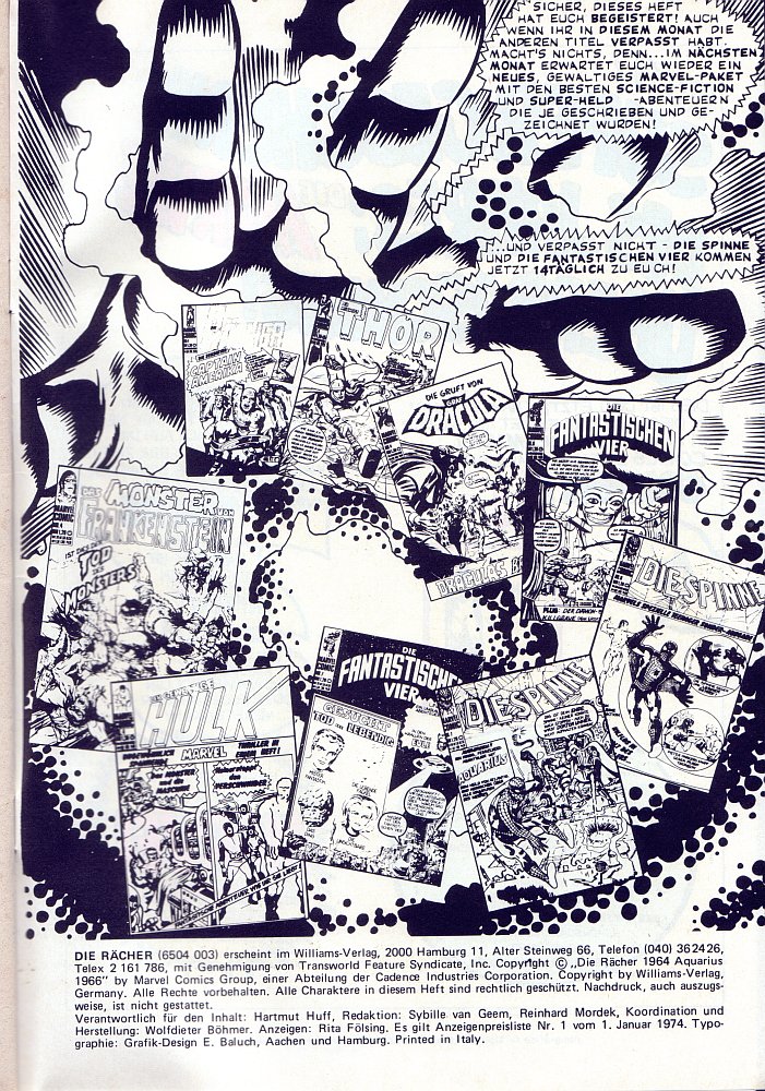 TALES FROM THE KRYPTONIAN: More of those old german Marvel comics