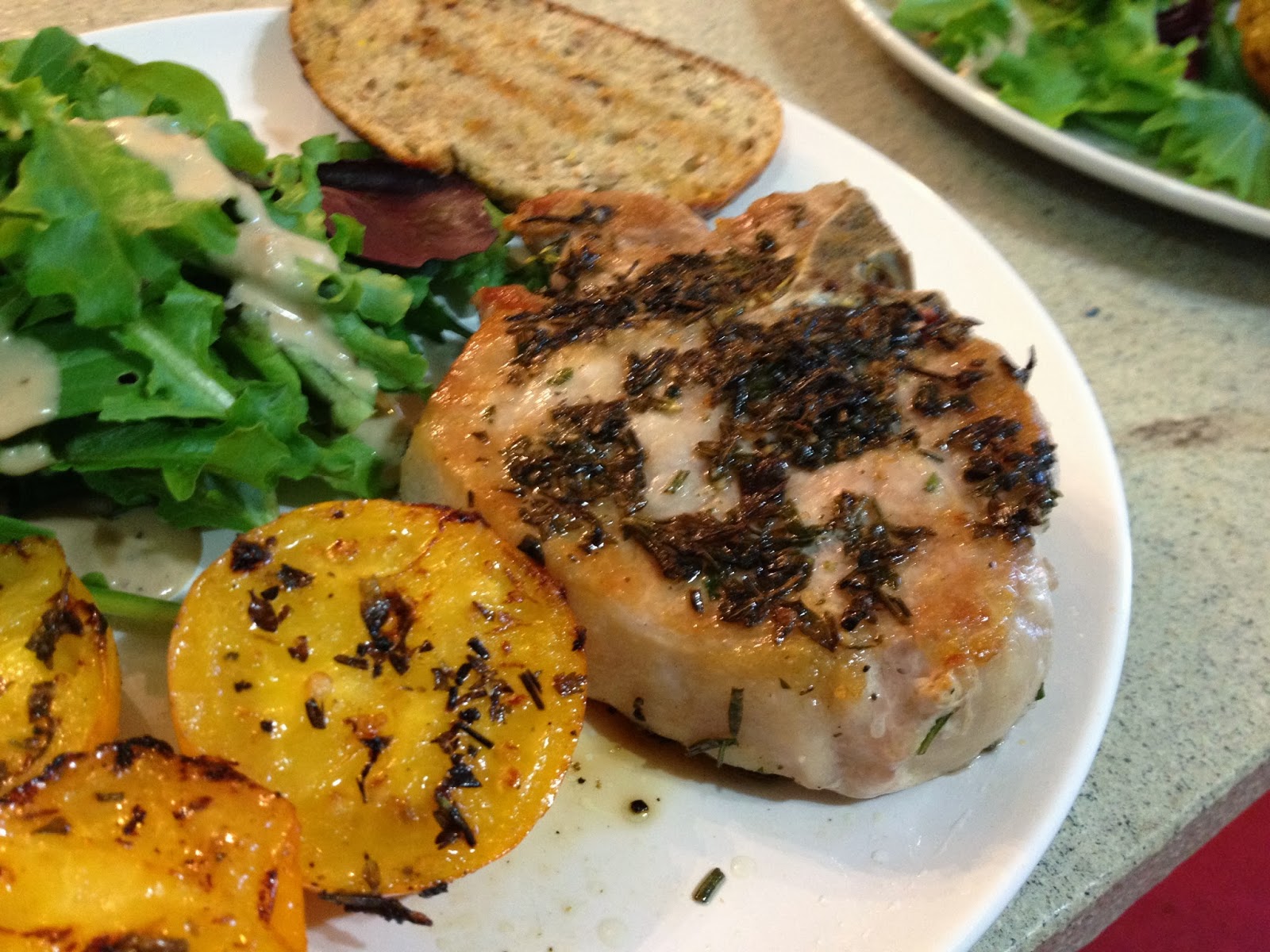 Corcoran Street Kitchen: Herb Encrusted Pork Chops
