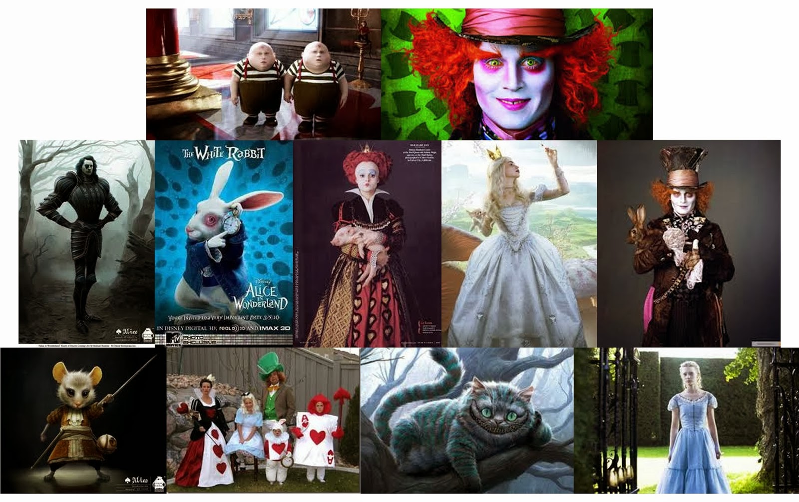 Cajón desastre: Personajes de la película "Alicia en el país de las ...