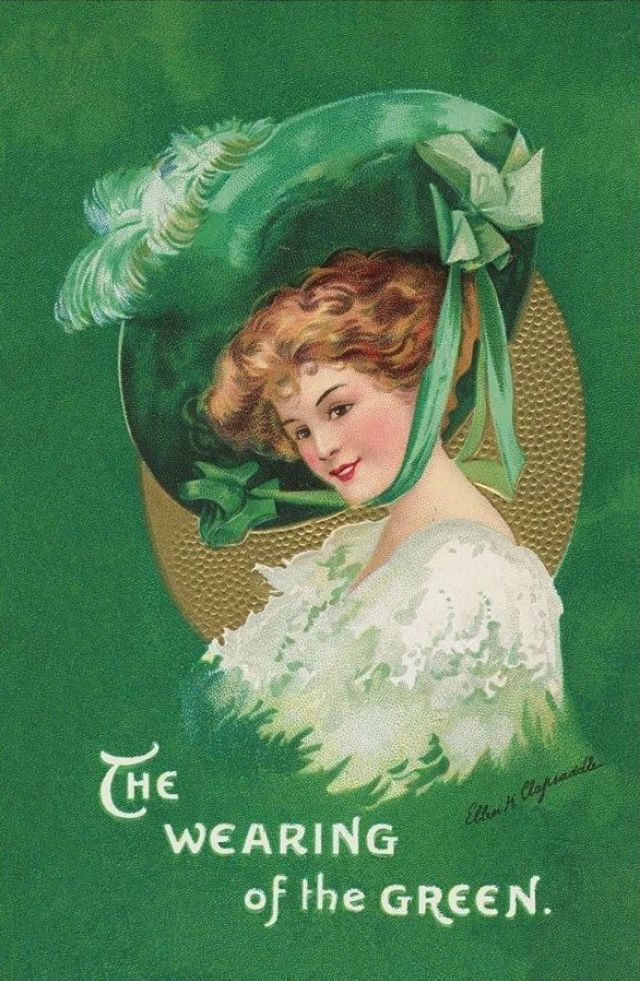 20 Wonderful Vintage St. Patrick's Day Postcards Made by Artist Ellen ...