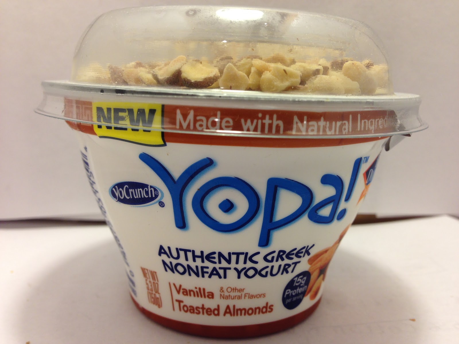 Crazy Food Dude: Review: YoCrunch Yopa! Vanilla Toasted Almonds Greek ...