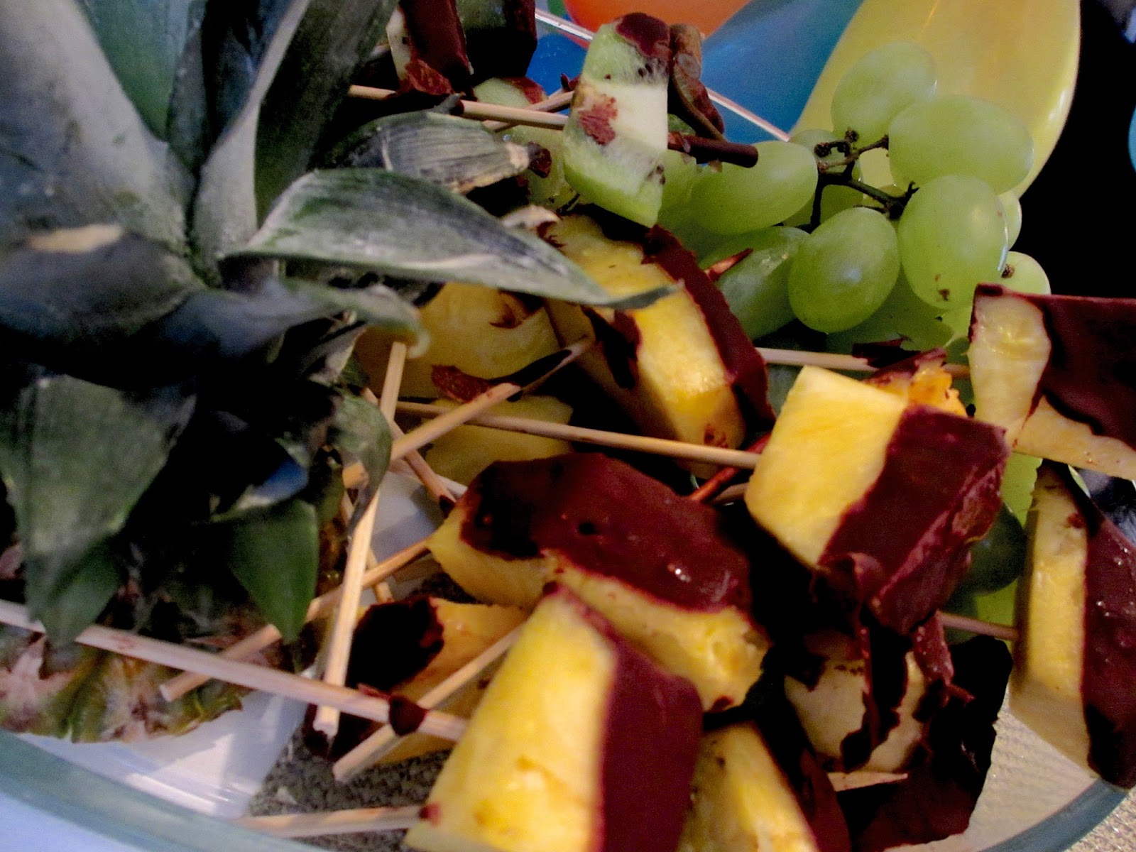 Heitmat: Frukt med sjokolade - bursdagsfest