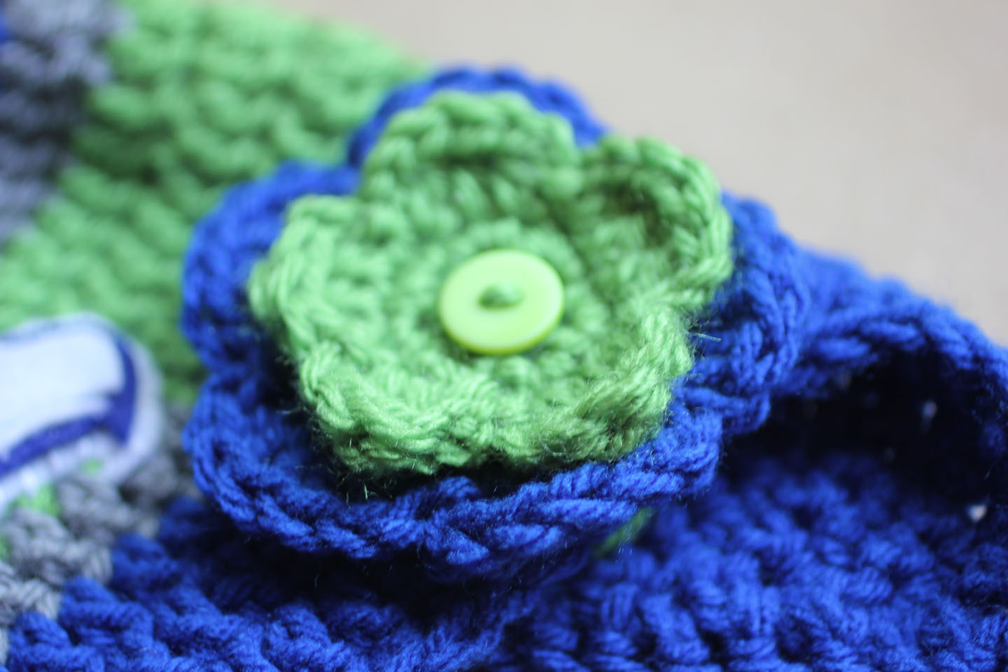 Crochet Seattle Seahawks Hat - Repeat Crafter Me