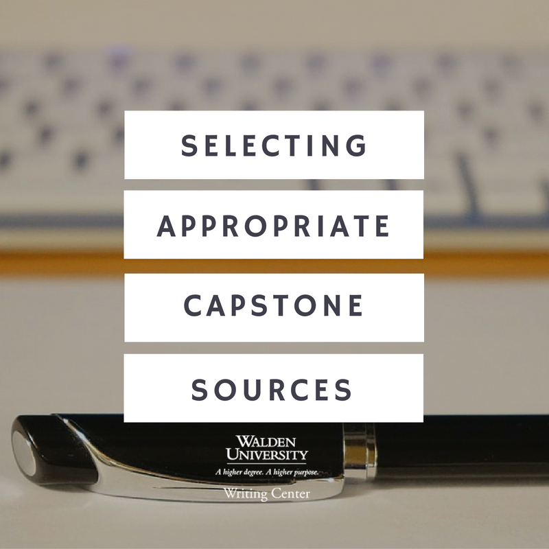 Selecting Appropriate Capstone Sources