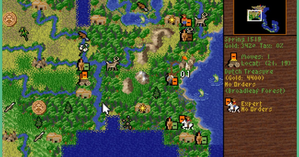 The Best Games Ever: Treasure | Sid Meier's Colonization Screenshot