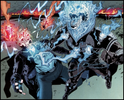 Ghost Rider Blue Flame Angel