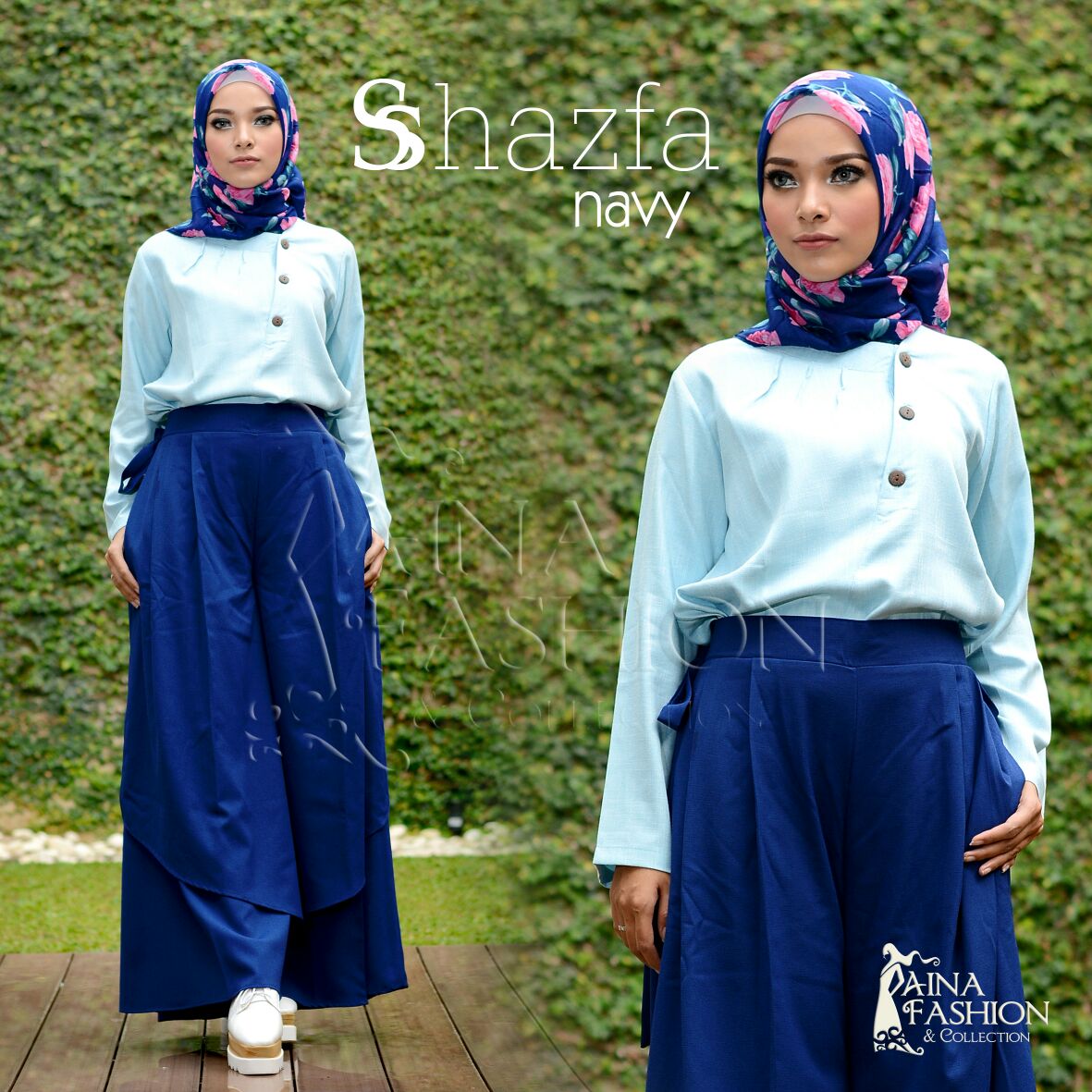 Baju Muslim Wanita Terbaru - Shazfa Set By Aina Fashion - LifeStyle Fashion