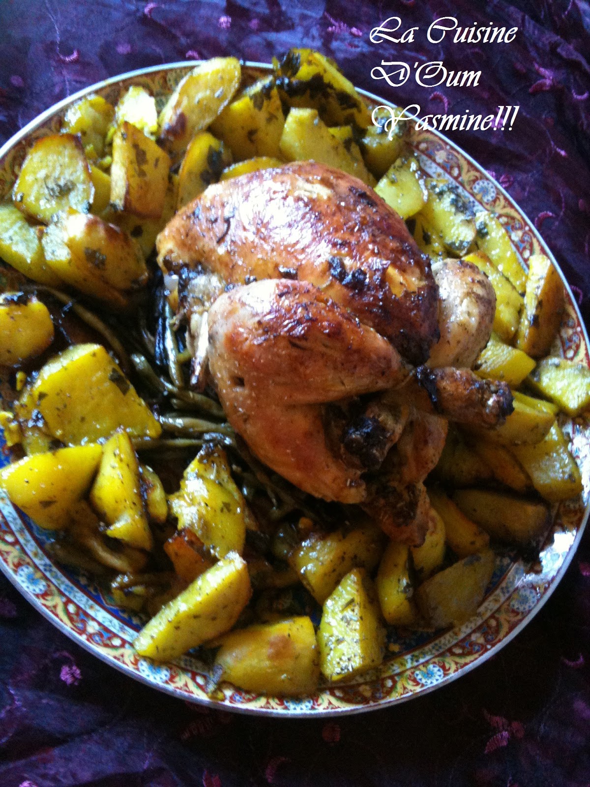 Selma Kitchen: Poulet roti mariné et ses légumes a la marocaine.