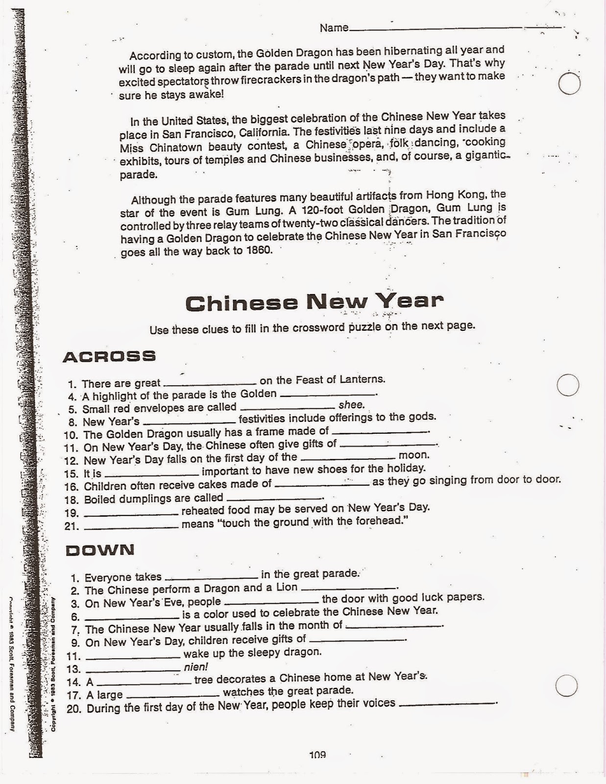Mr. Stanton's Social Studies: Chinese New Year