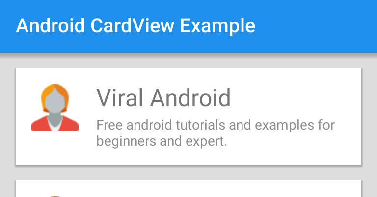 Android CardView Example | Viral Android – Tutorials, Examples, UX/UI ...