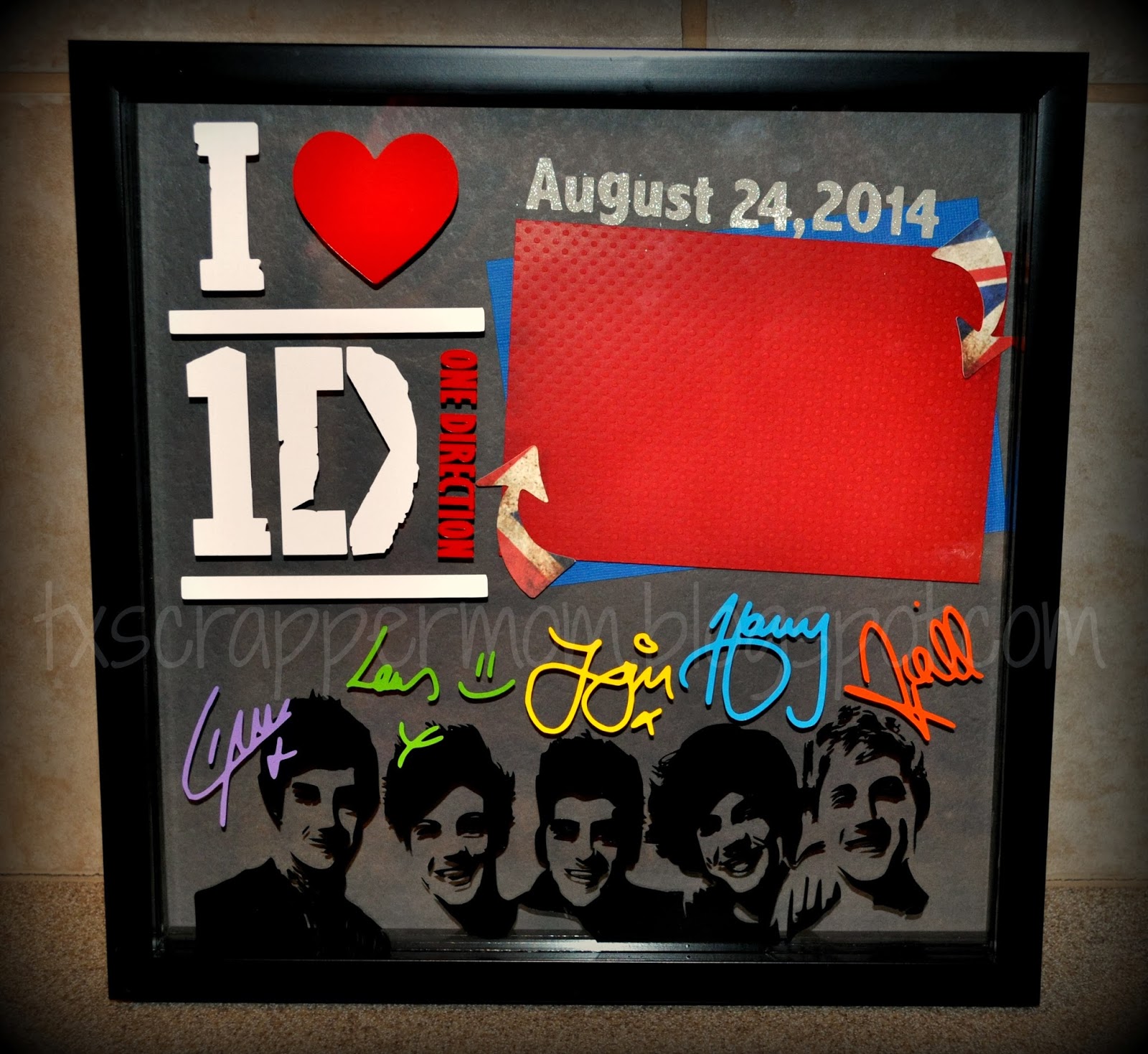 Tx Scrapper Mom: One Direction Shadow Box