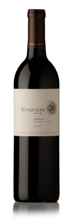 lessons in wine: Merlot, BENZIGER, SUSTAINABLY GROWN, Sonoma County ...