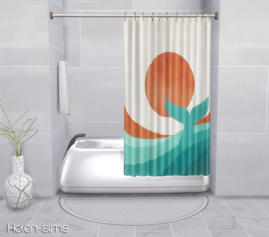 Helen-sims: TS4 Recolors Plasticbox’s shower tub curtain