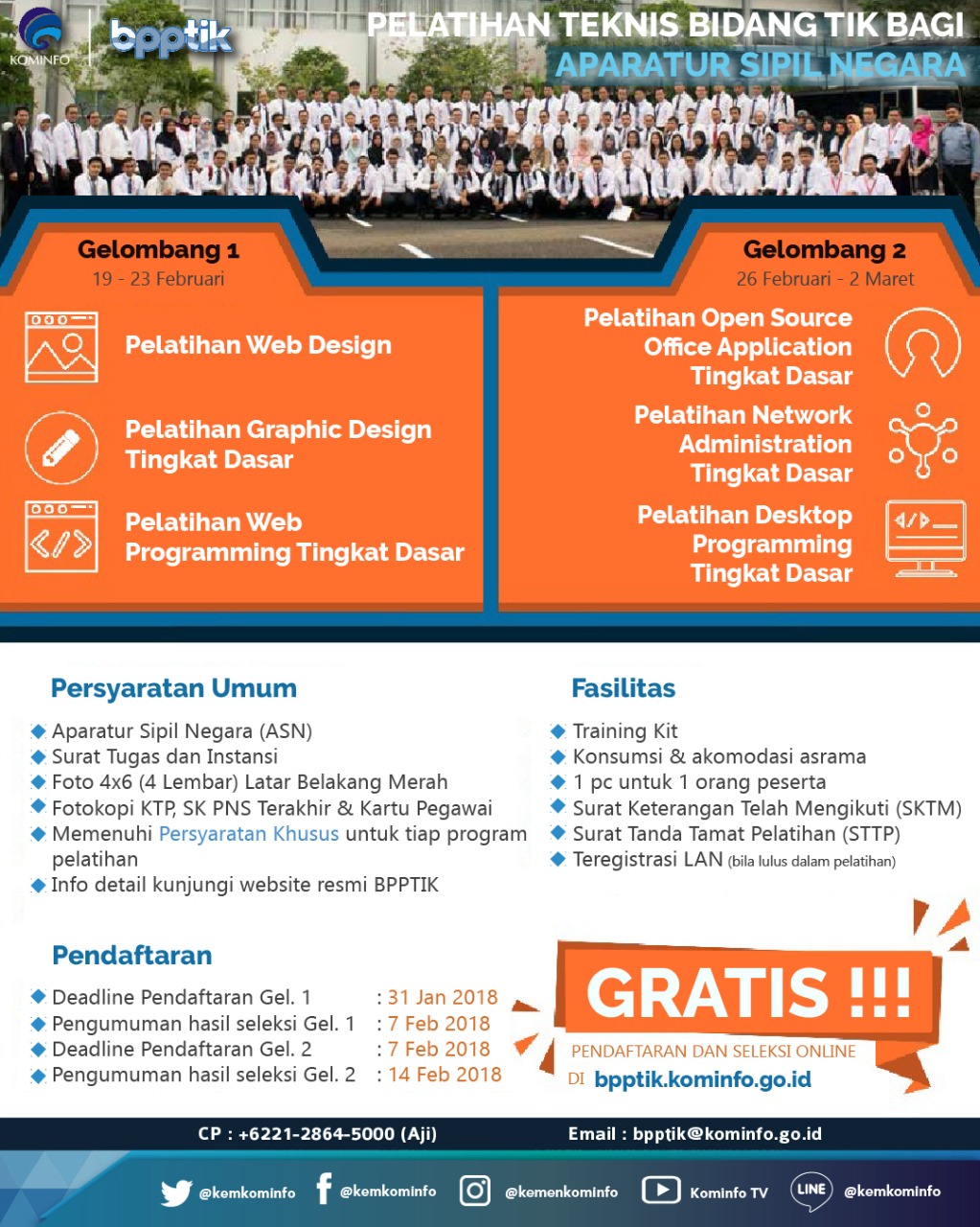 Pelatihan Teknis Bidang TIK untuk ASN 2018