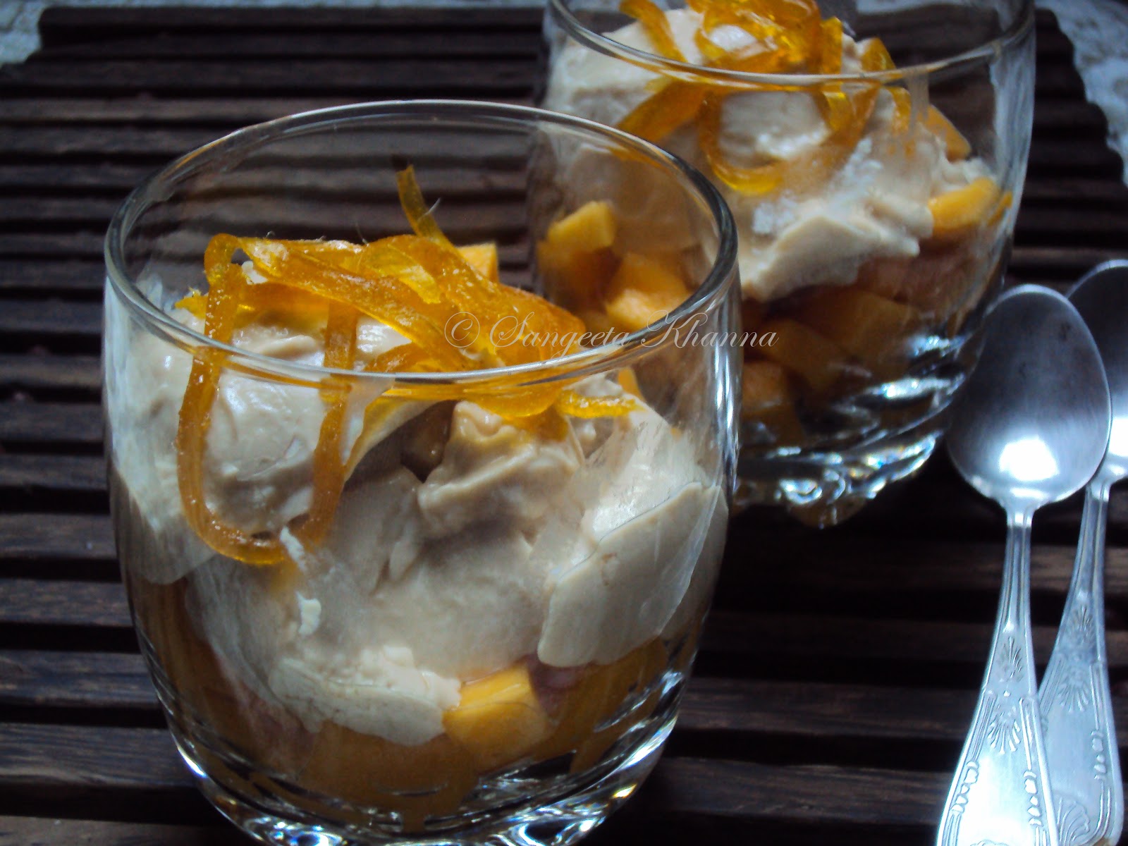 mango mishti doi or mango fruit yogurt ...a crazy summer dessert...