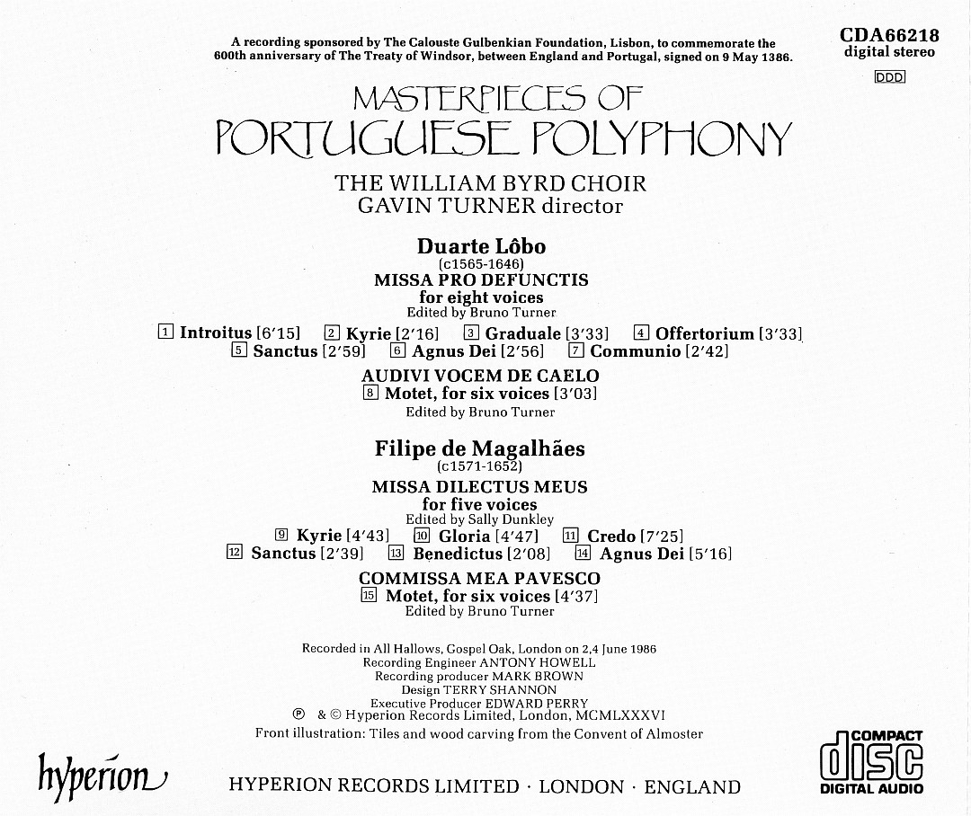 makdelart - classique: Masterpieces of Portuguese Polyphony (The ...