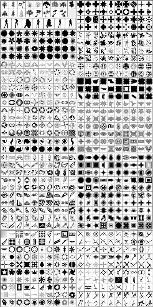 Recursos Photoshop Llanpac: Coleccion de formas (Shapes) para Photoshop ...