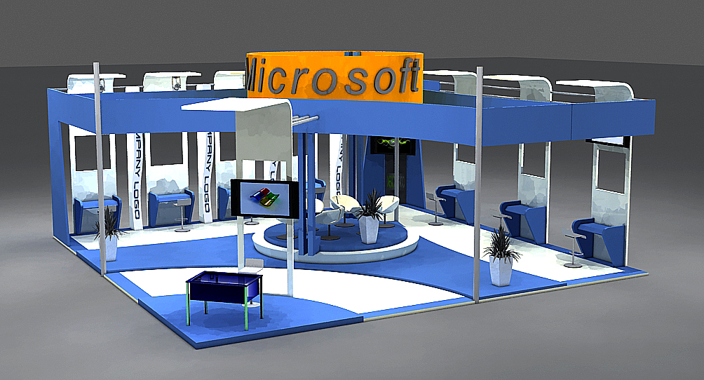 design: concept design for Microsoft's stand Comex 2012-muscat -Oman