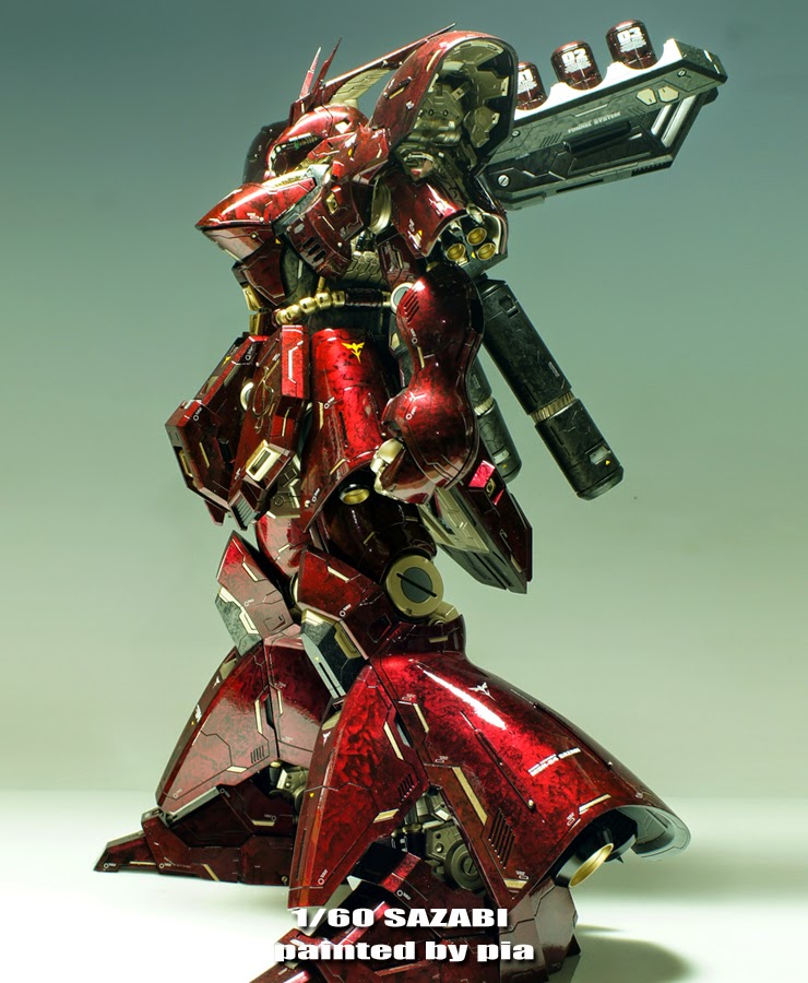 Painted Build: Neo Grade 1/60 MSN-04 Sazabi "Marble Paint Style"
