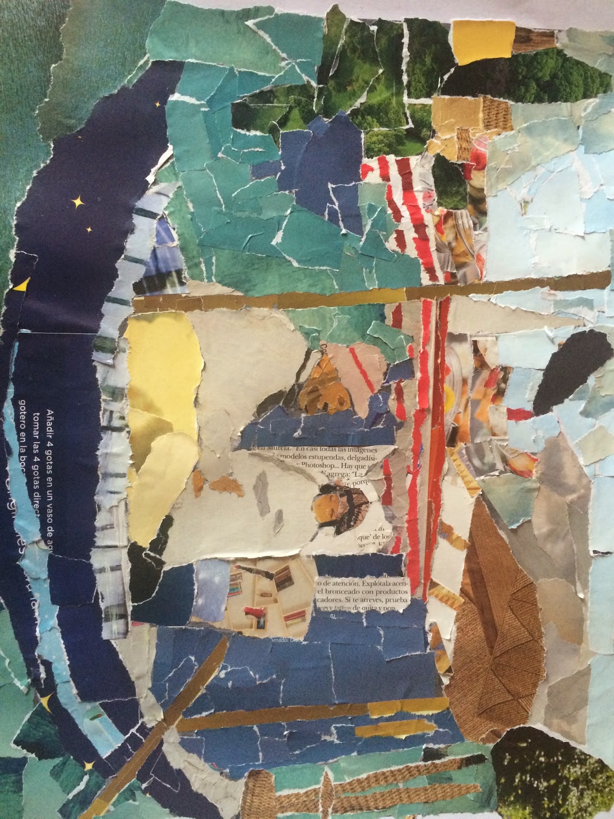 EA Plástica Grupo 13: práctica 2- versión cuadro con papel rasgado ...