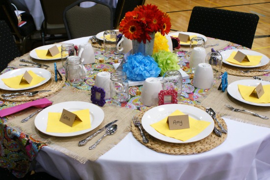 Spring Luncheon {Stage and Table Decoration Ideas} | Dimples and Tangles