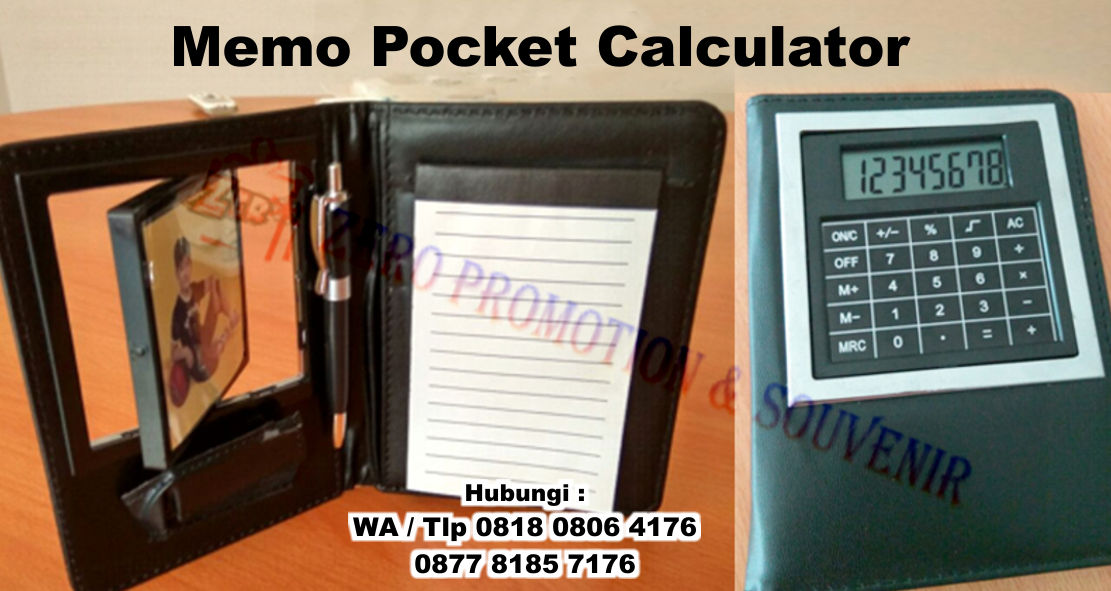 Souvenir Promosi Memo Pocket Calculator | zeropromosi | souvenir barang ...