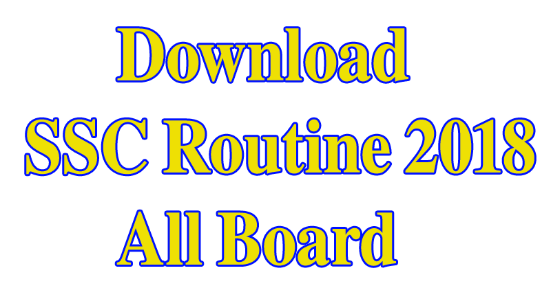 Download SSC Routine 2019