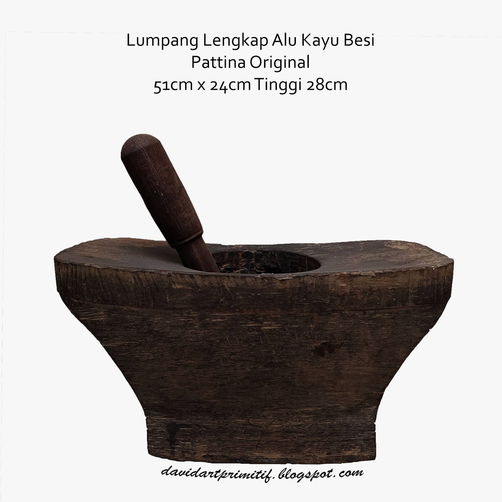 Art & Primitif: Lumpang Lengkap Alu Kayu Besi