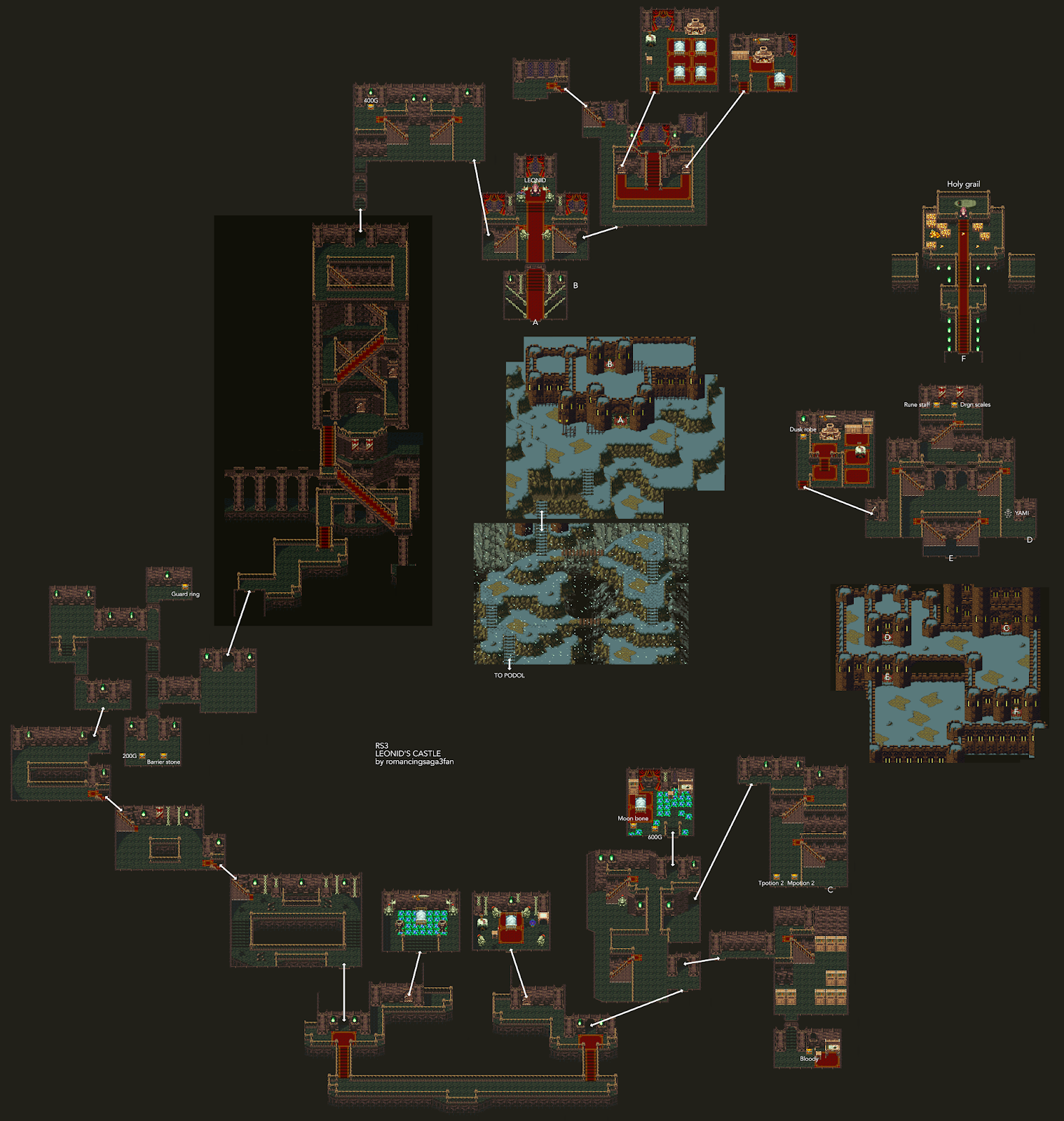 Romancing Saga 3: Maps