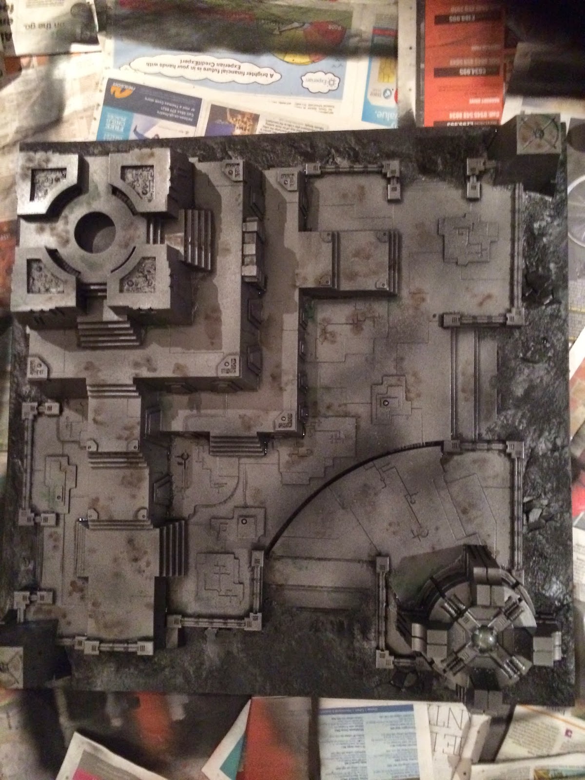 Crosser Modelling: Necron Tomb Citadel Forgeworld Tile for Jungle board.