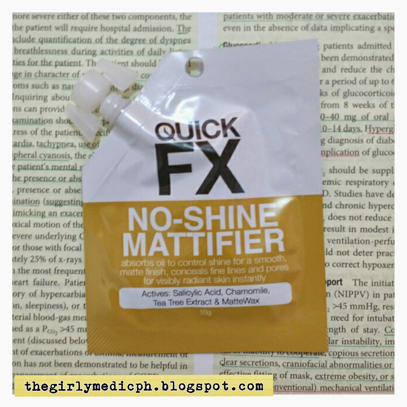 The Girly Medic: DRUGSTORE WALLFLOWER: Quick FX No Shine Mattifier