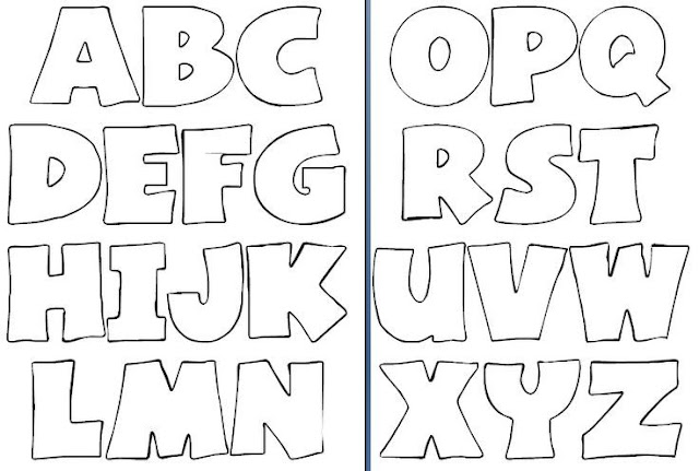 Moldes de letras para mural - Ver e Fazer