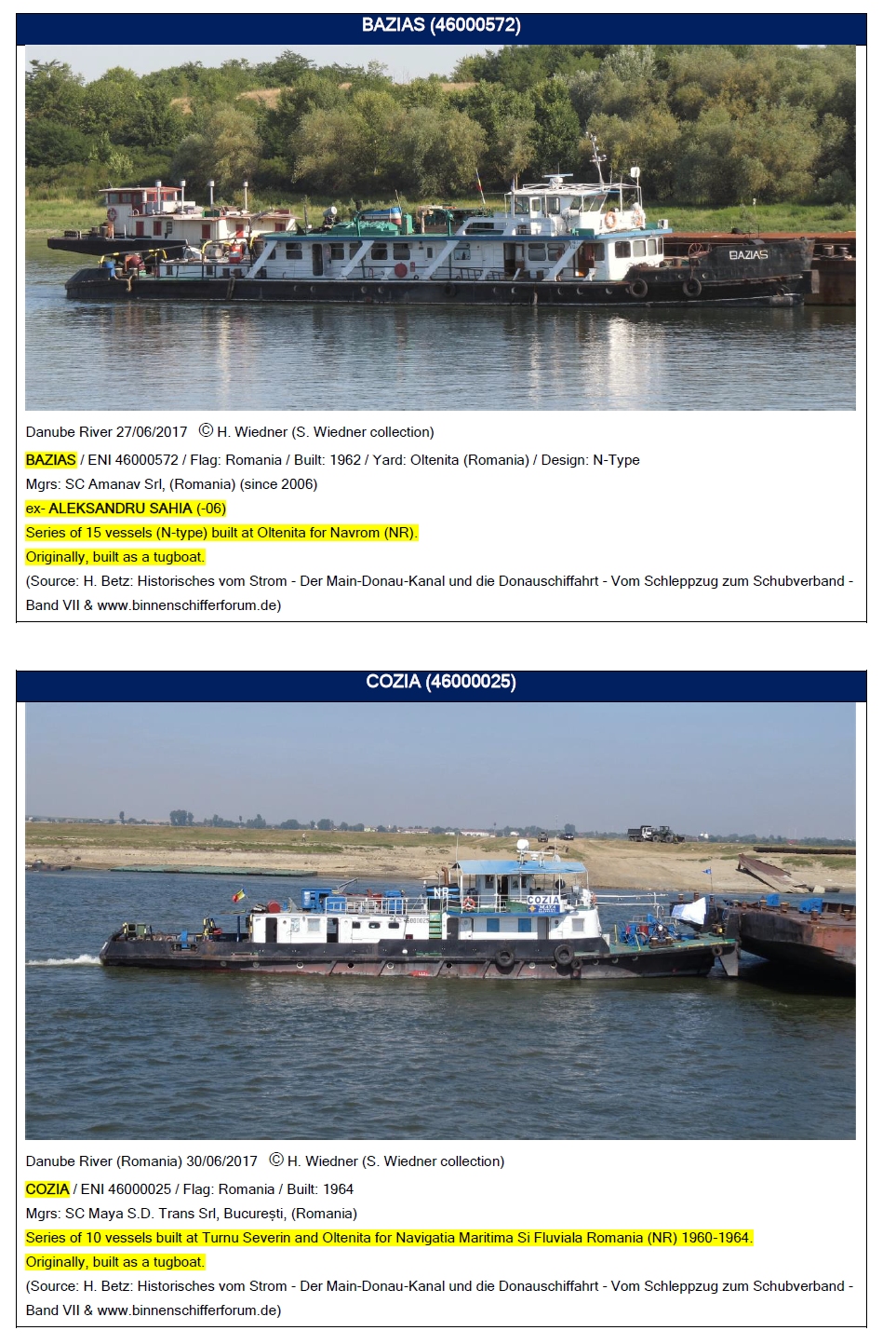 Danube River Inland Water Cargo Vessels: Inland Pushboats on the River ...