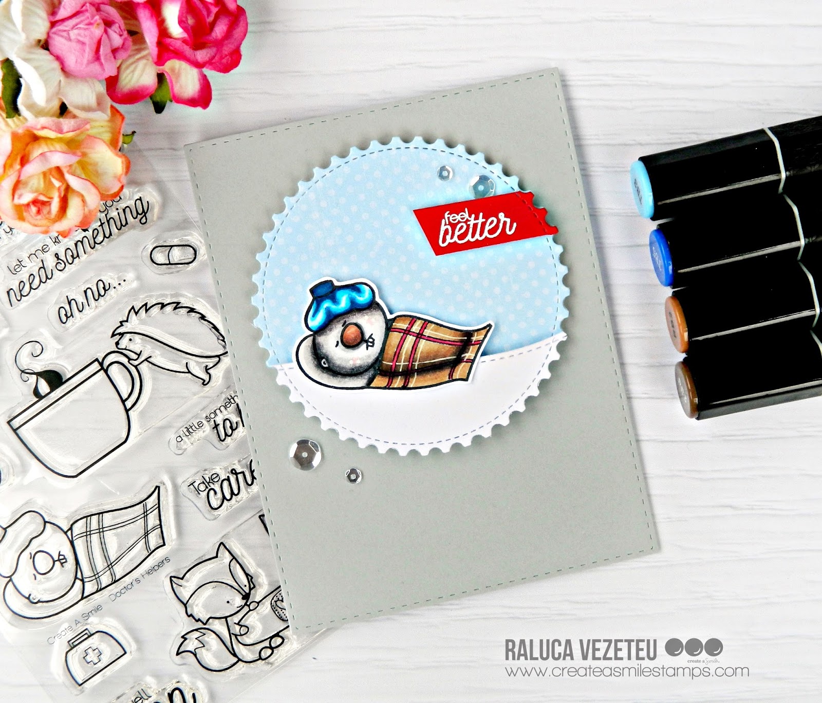 Feel better! - Create a Smile Stamps Handmade Card