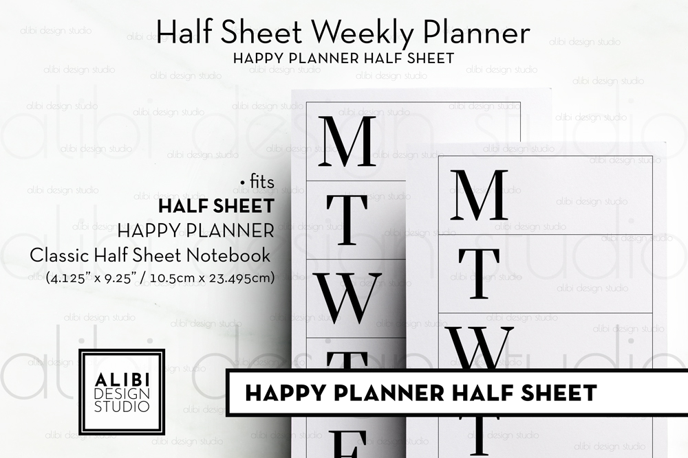 FREEBIE: Happy Planner & Happy Planner Half Sheet - Weekly Planner ...