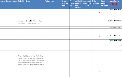 Insurance Policy Records