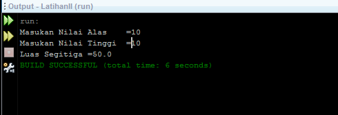 Denny Ramdhani Blog's: Coding Program Luas Segitiga
