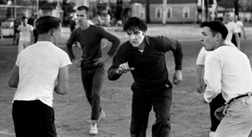Elvis Presley Playing Touch Football, 1956 ~ Vintage Everyday