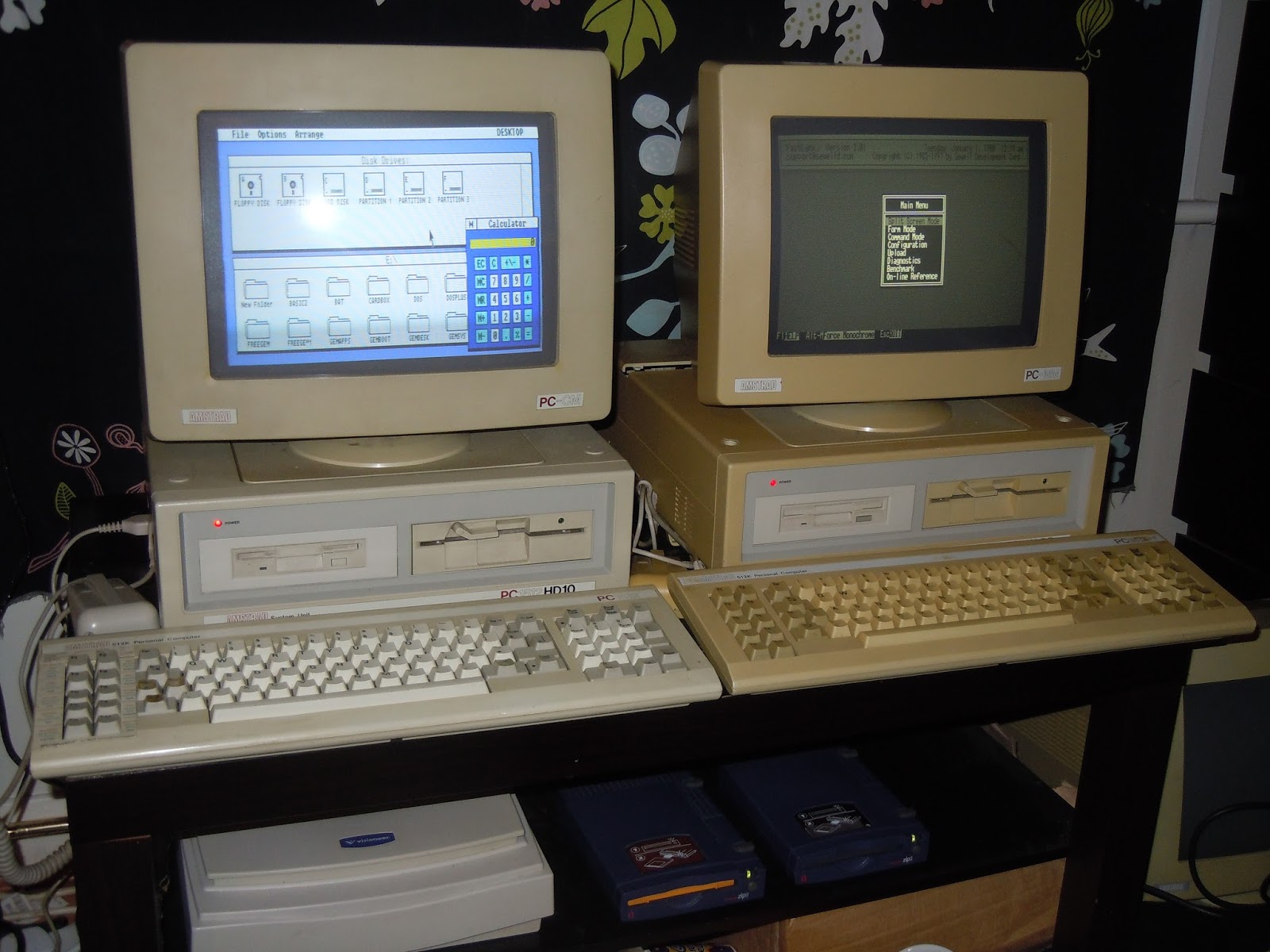 Using Iomega Z100P2 on Amstrad PC 1512 with Palmzip.sys