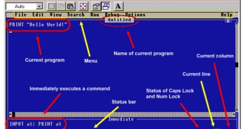 Qbasic Interface And Functions ~ Elitcode Learning Starts Here