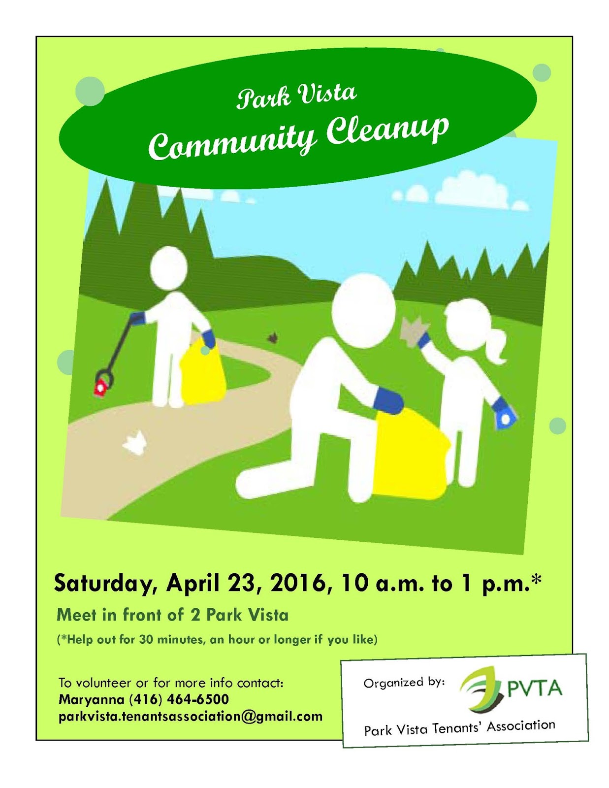 Park Vista Tenants' Association: Park Vista Community Cleanup Event ...