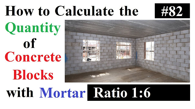 Quantity of Blocks calculation with mortar in Building