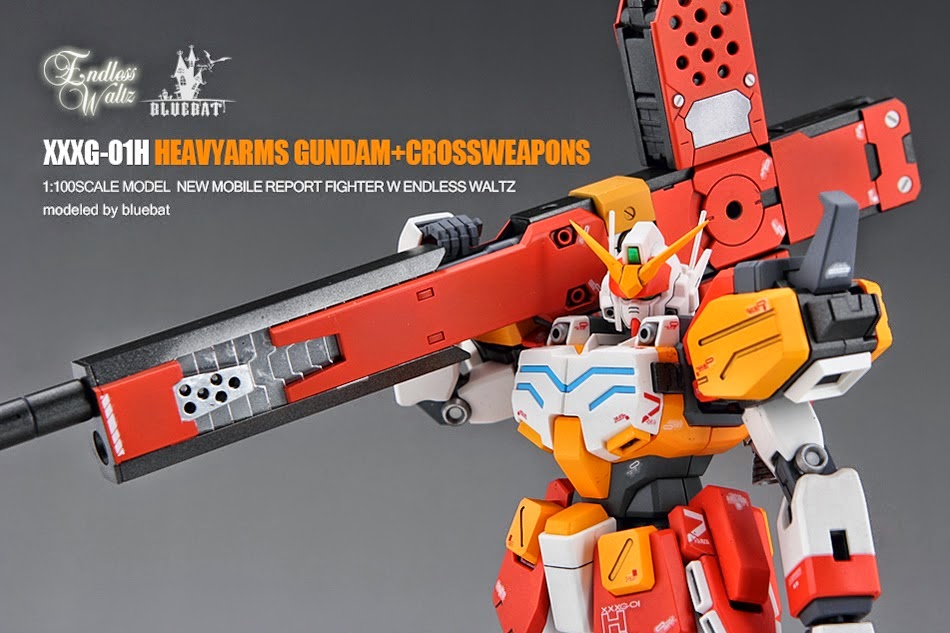 Gundam Family: MG 1/100 XXXG-01H Heavyarms Gundam + Cross Weapons ...