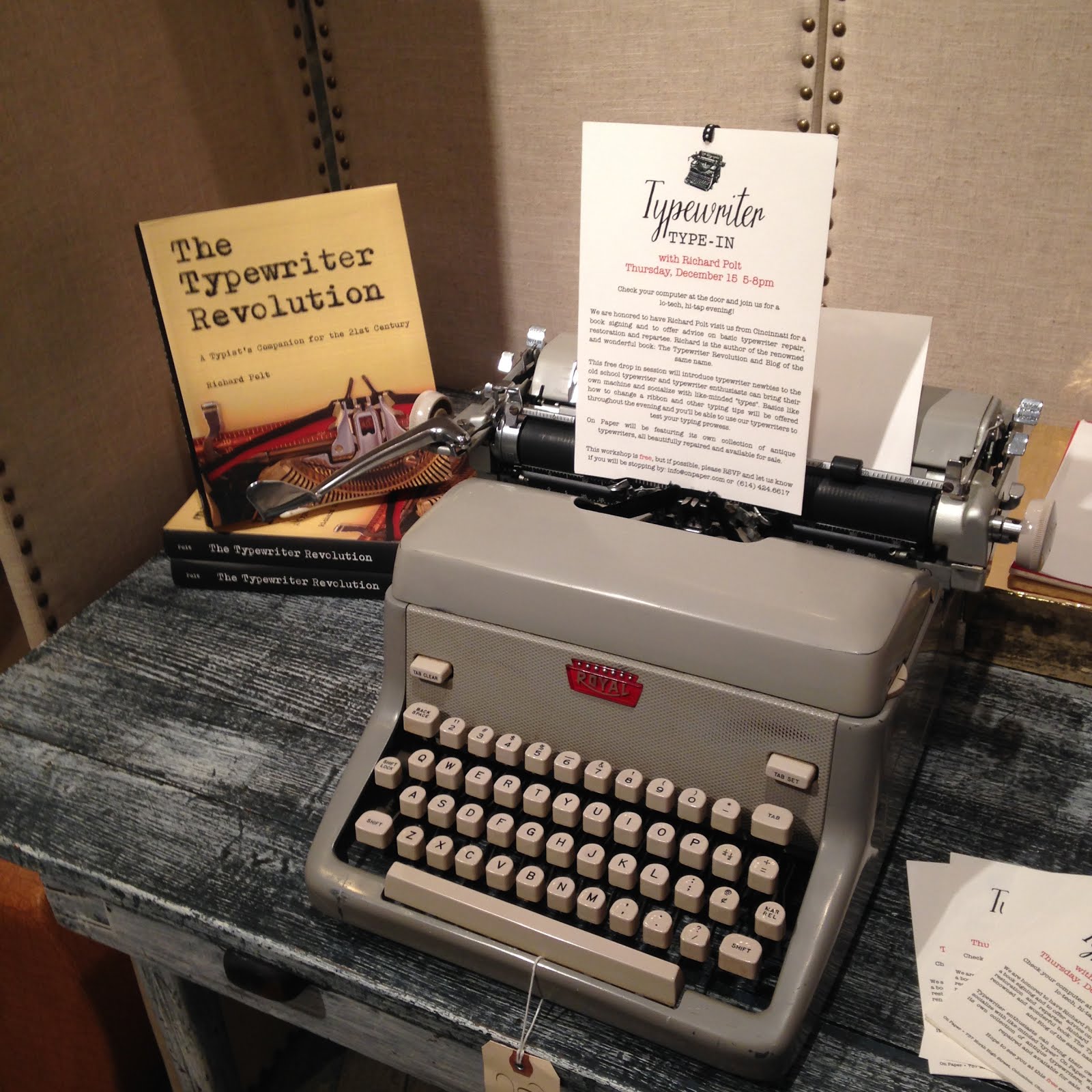 A trip to Columbus/ /THE TYPEWRITER REVOLUTION