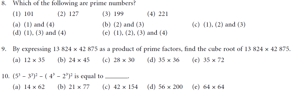 Factors and Multiples multiple choice Questions Learn Mathematics Online