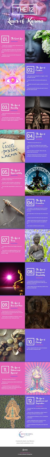 The 12 Laws of Karma - Infographics Free Submission
